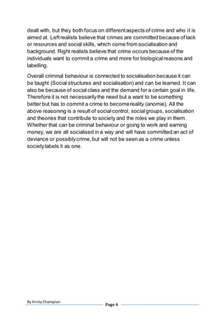 Crime essay LO4 | PDF