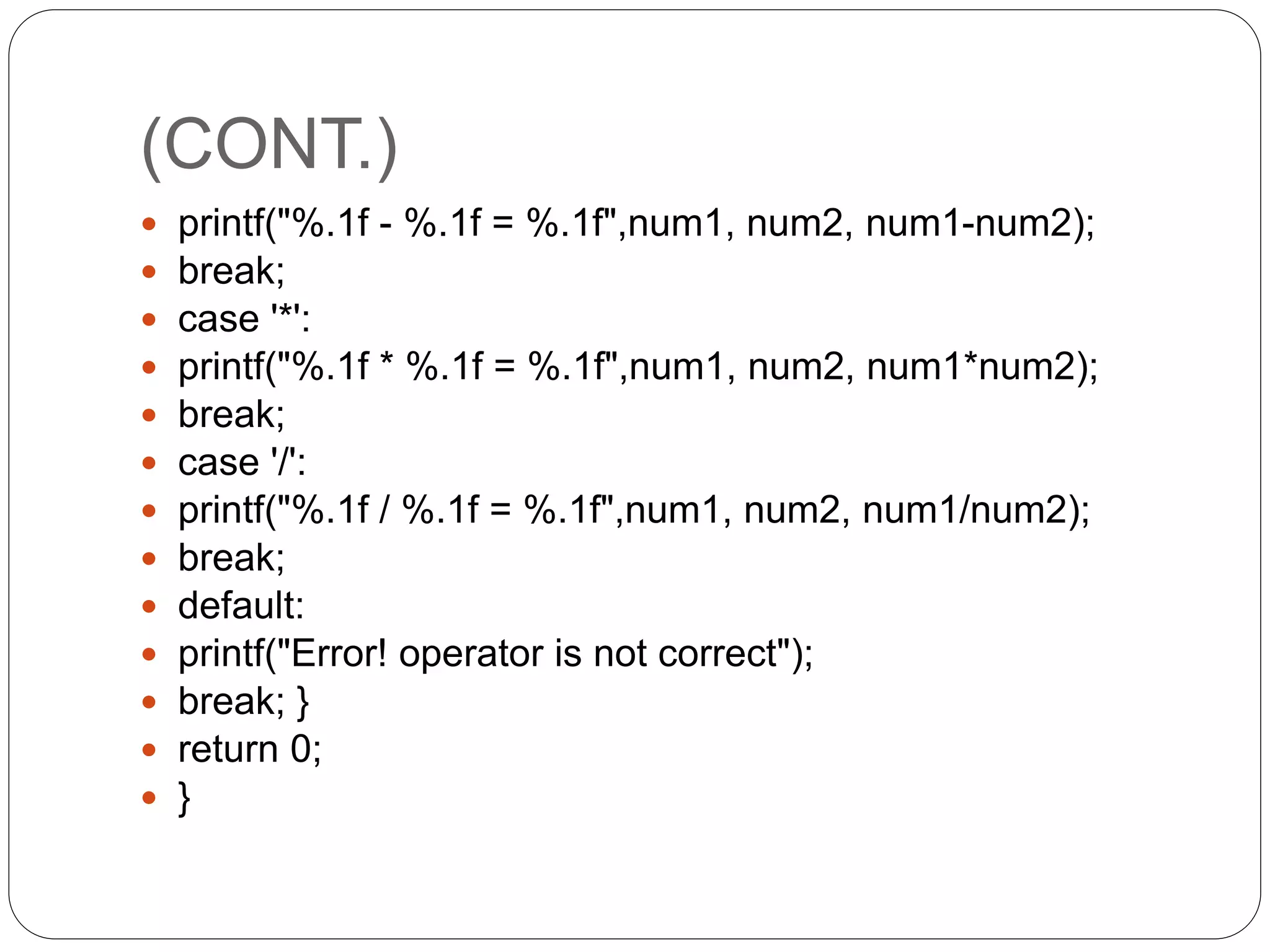 C Decision Making And Looping Pptx Programming Languages Computing