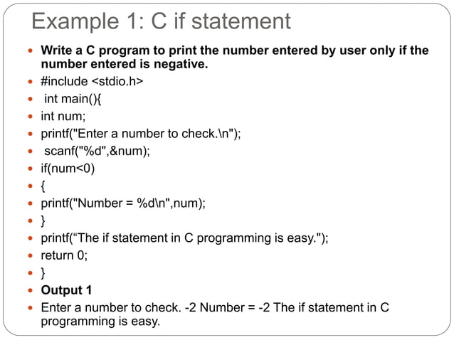 C decision making and looping. | PPTX | Programming Languages | Computing