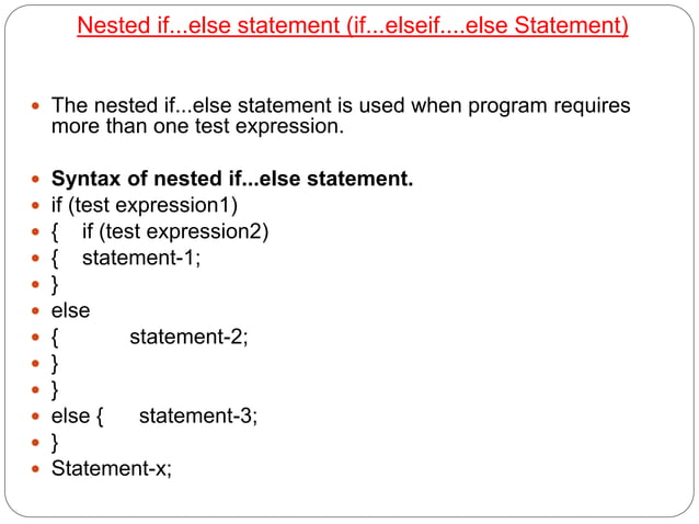 C decision making and looping. | PPTX | Programming Languages | Computing