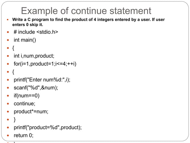 C decision making and looping. | PPTX | Programming Languages | Computing