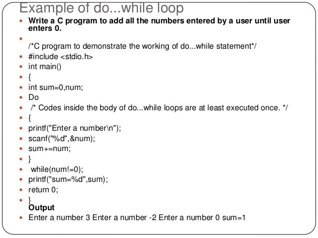 C decision making and looping.