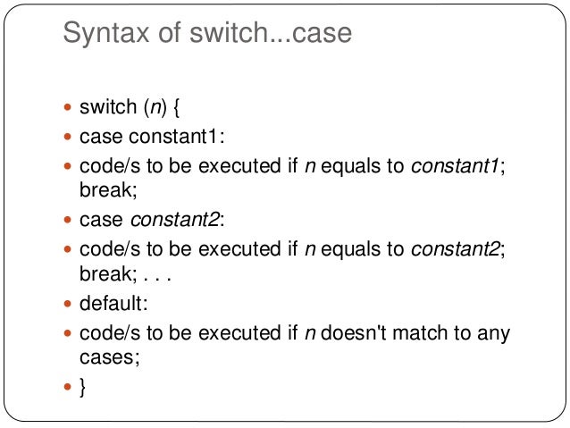 C decision making and looping.