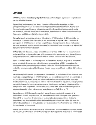 Códecs y formatos | PDF