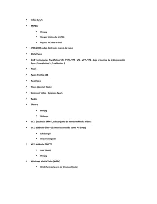 Códecs y formatos | PDF