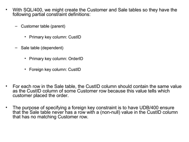 Database constraints | PPT
