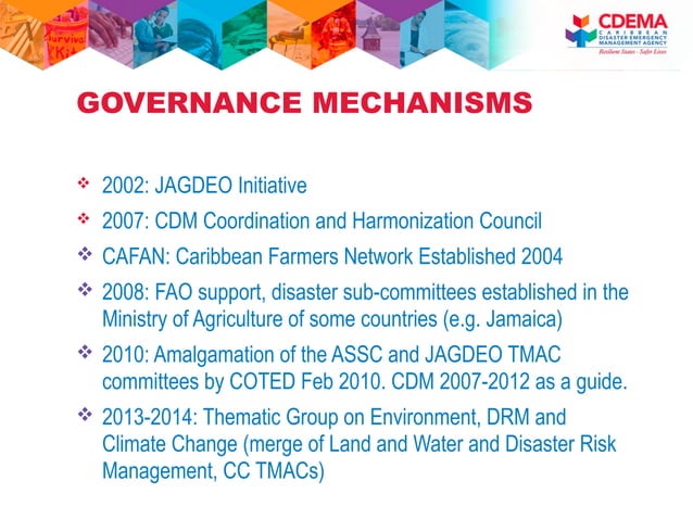 CDEMA regional mechanism for DRM in the Caribbean | PPT