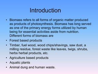 Biomass Energy Technologies-Prof. K.R.Shrestha | PPTX