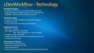 cDevWorkflow Overview | PPT | Computing | Technology & Computing
