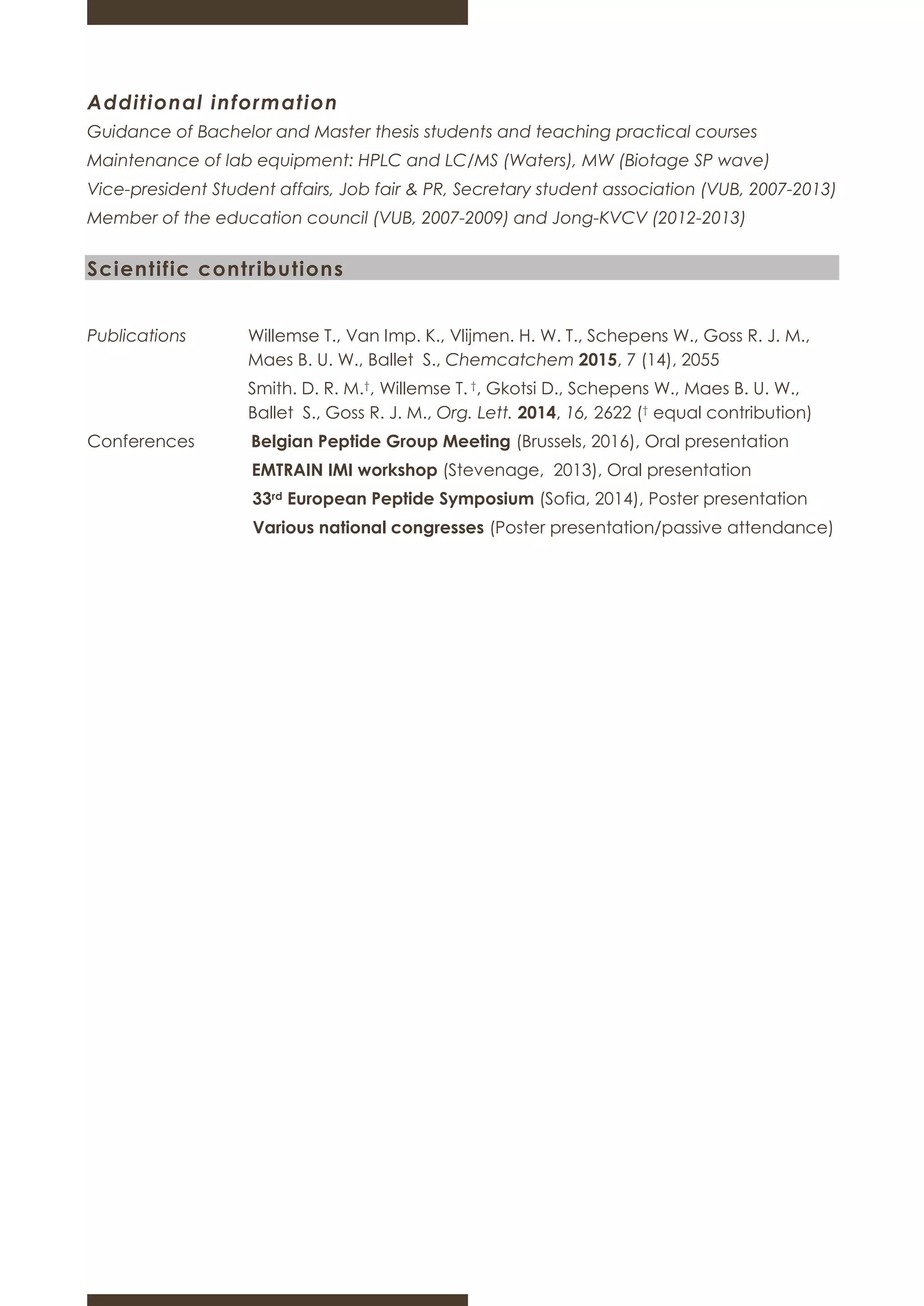Curriculum Vitae Tom Willemse | PDF