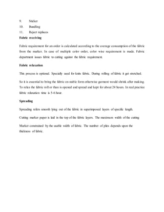Production and Faults in Cutting, Sewing & Finishing in a Knit Garment ...