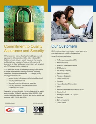 Cdg at a glance overview | PDF