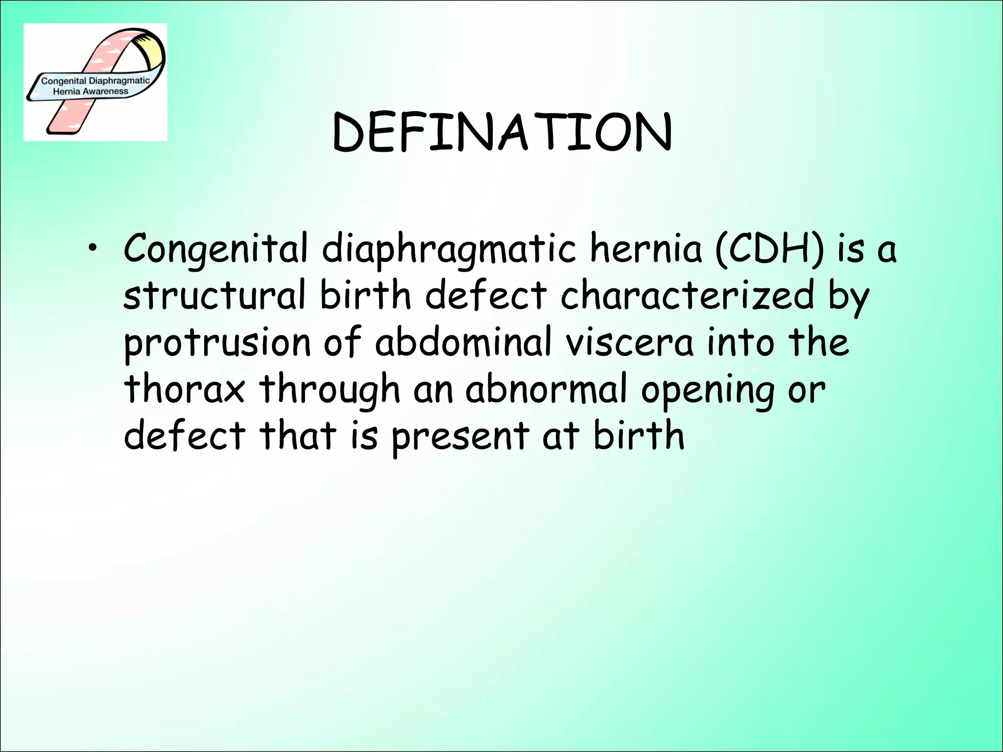Congenital Diaphragmatic Hernia | PPT