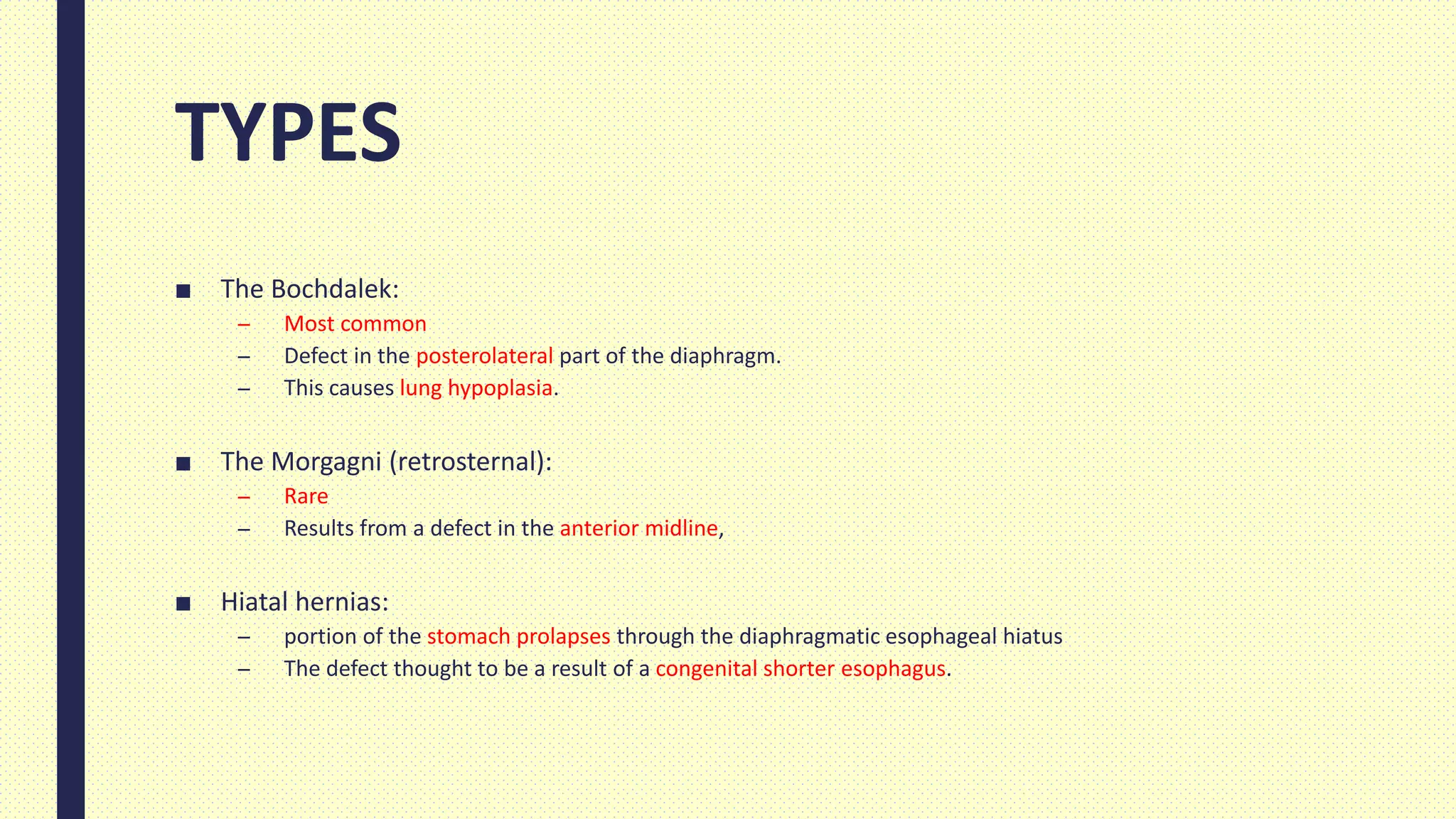 CONGENITAL DIAPHRAGMATIC HERNIA (CDH) | PPTX