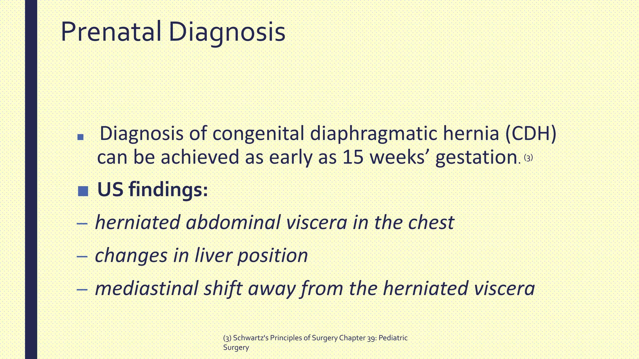 CONGENITAL DIAPHRAGMATIC HERNIA (CDH) | PPTX