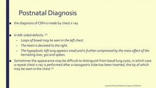 CONGENITAL DIAPHRAGMATIC HERNIA (CDH) | PPTX