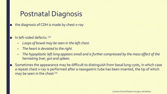 CONGENITAL DIAPHRAGMATIC HERNIA (CDH) | PPTX