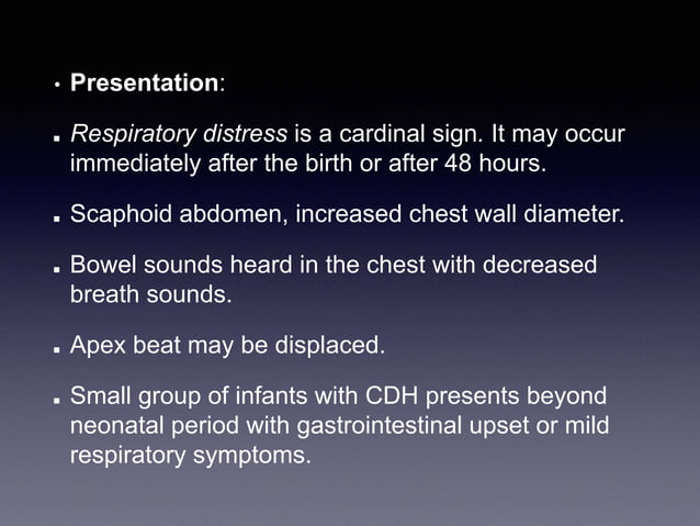 Congenital diaphragmatic hernia (CDH) | PPT | Pregnancy | Reproductive ...