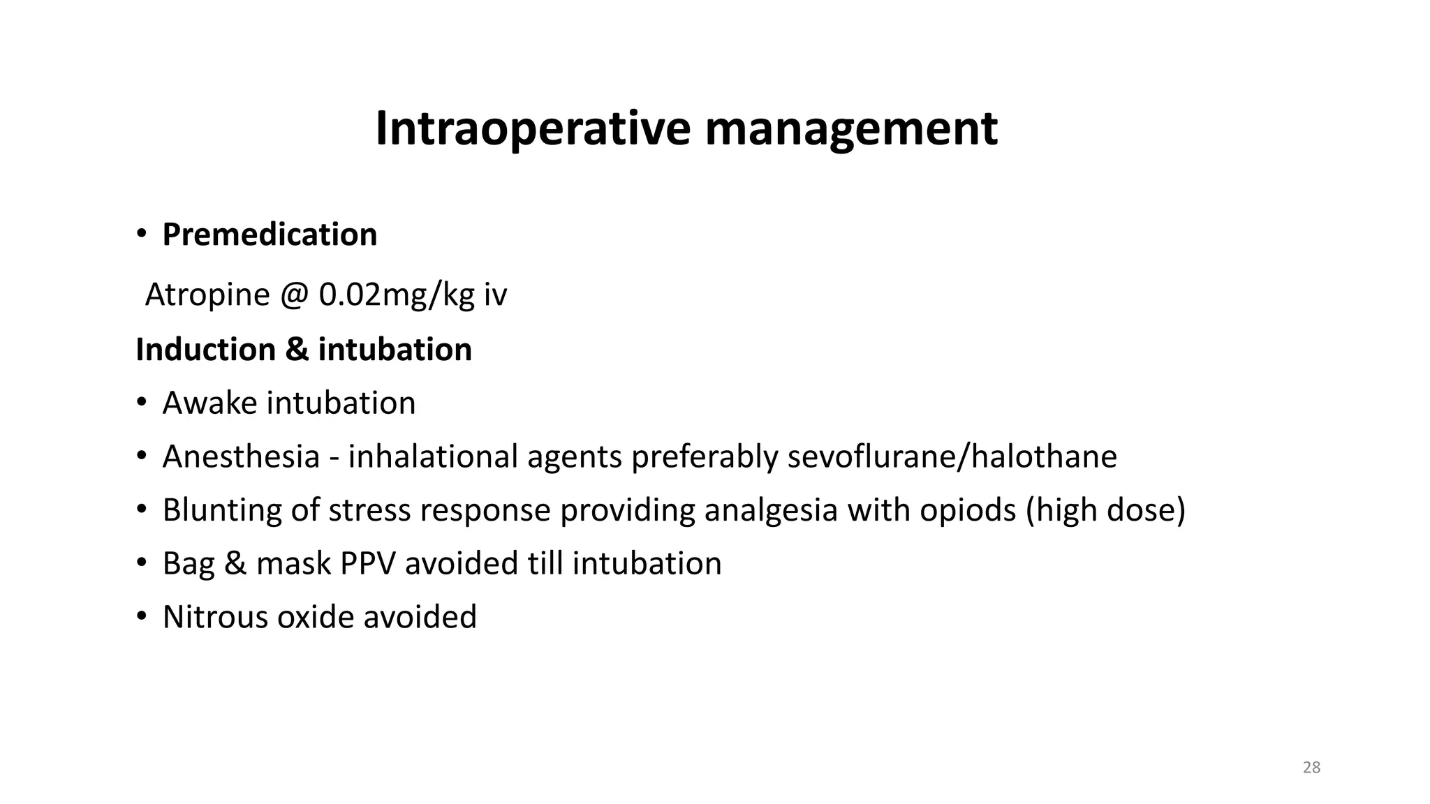 Anesthesia For Congenital Diaphragmatic Hernia | PPTX