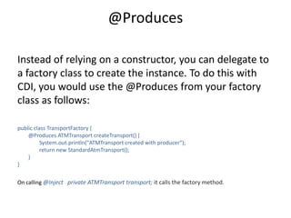 J2ee standards > CDI | PPT