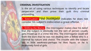 CDI1-Informant-FUNDAMENTALS OF CRIMINAL INVESTIGATION | PPTX