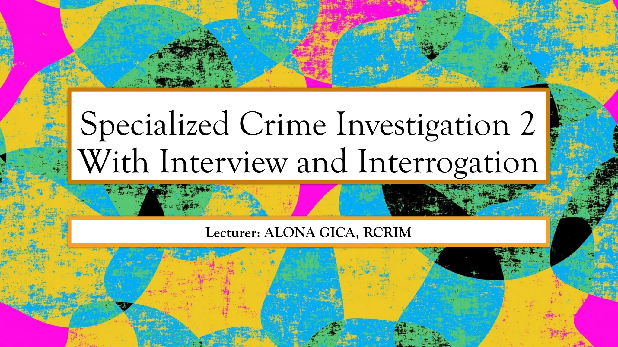 CDI 3 & 4.pptx Specialized Crime investigation 2 | PPTX