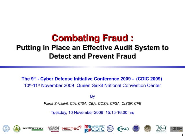 Combating Fraud : Putting in Place an Effective Audit System to Detect ...