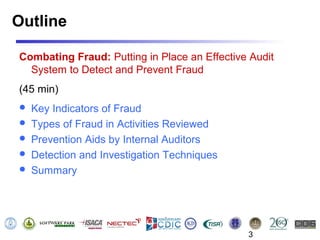 Combating Fraud : Putting in Place an Effective Audit System to Detect ...