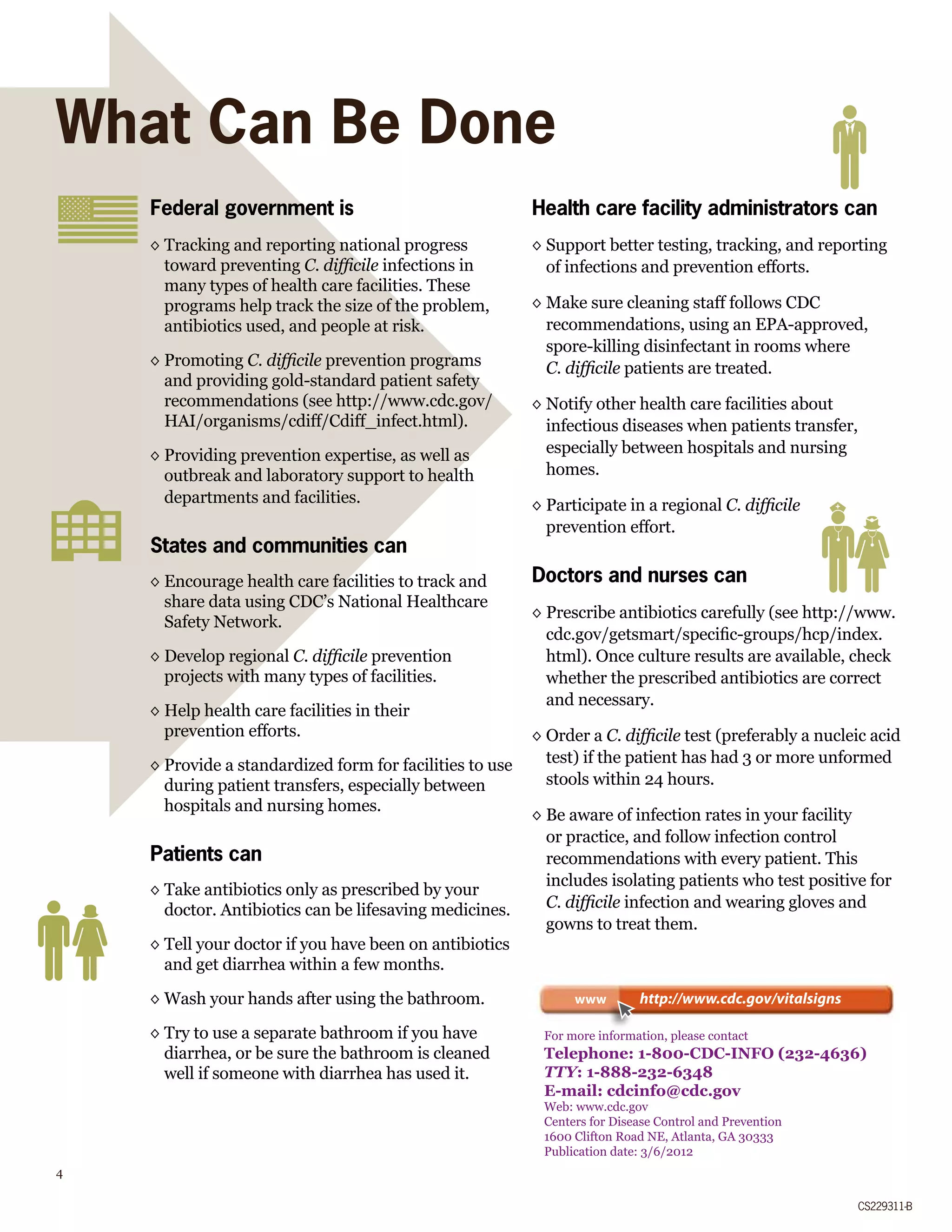 C Diff Information From the CDC | PDF