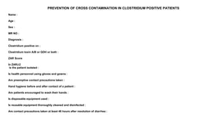 cdiff audit (1).pptx | Digestive Disorders | Diseases and Conditions