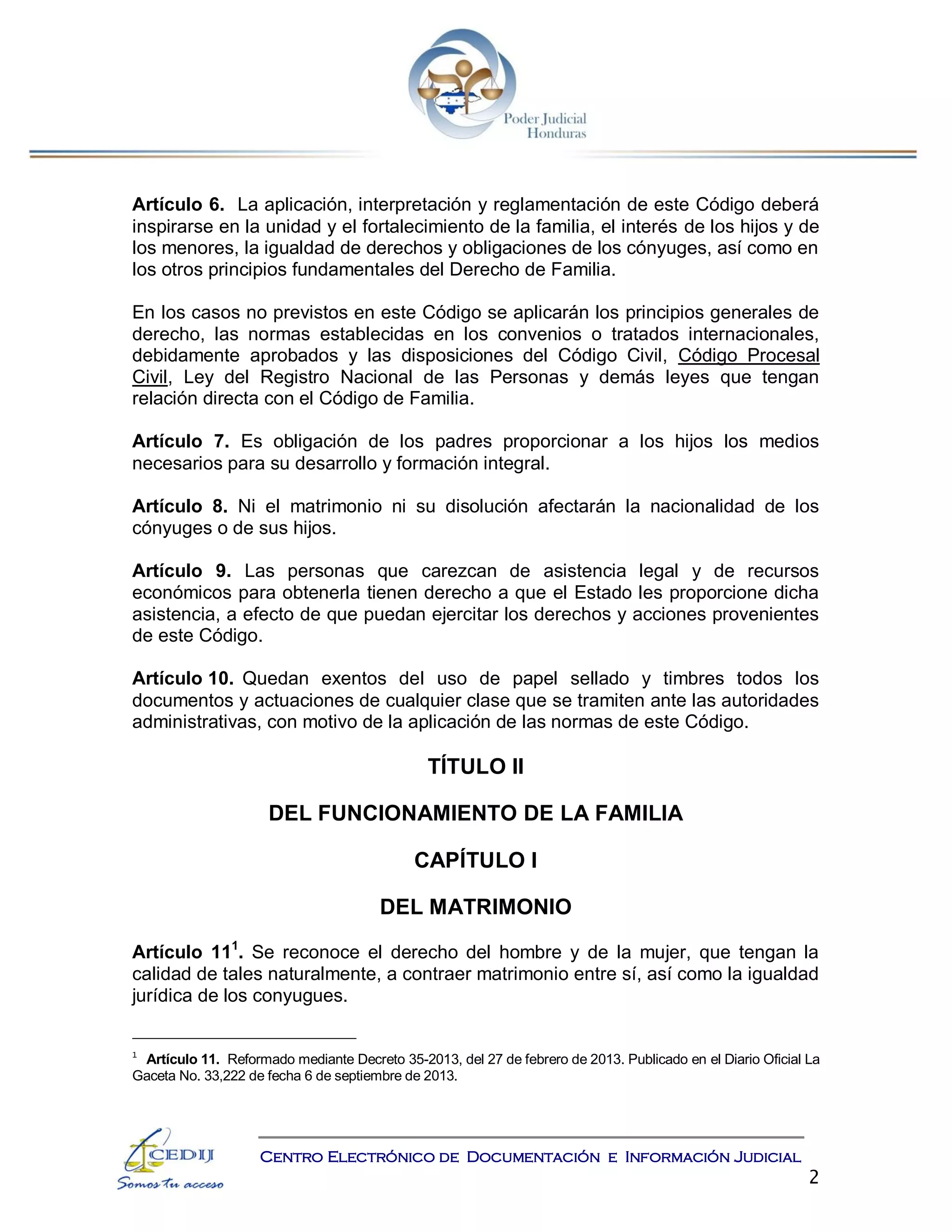 Código de familia (actualizado 2015) | PDF