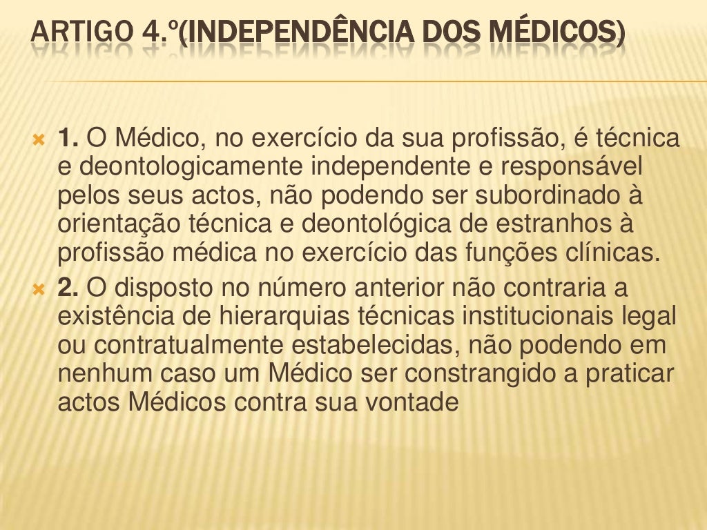 Código Deontológico Dos Médico