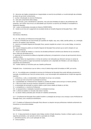 Código de ética dos profissionais de ed fis | PDF