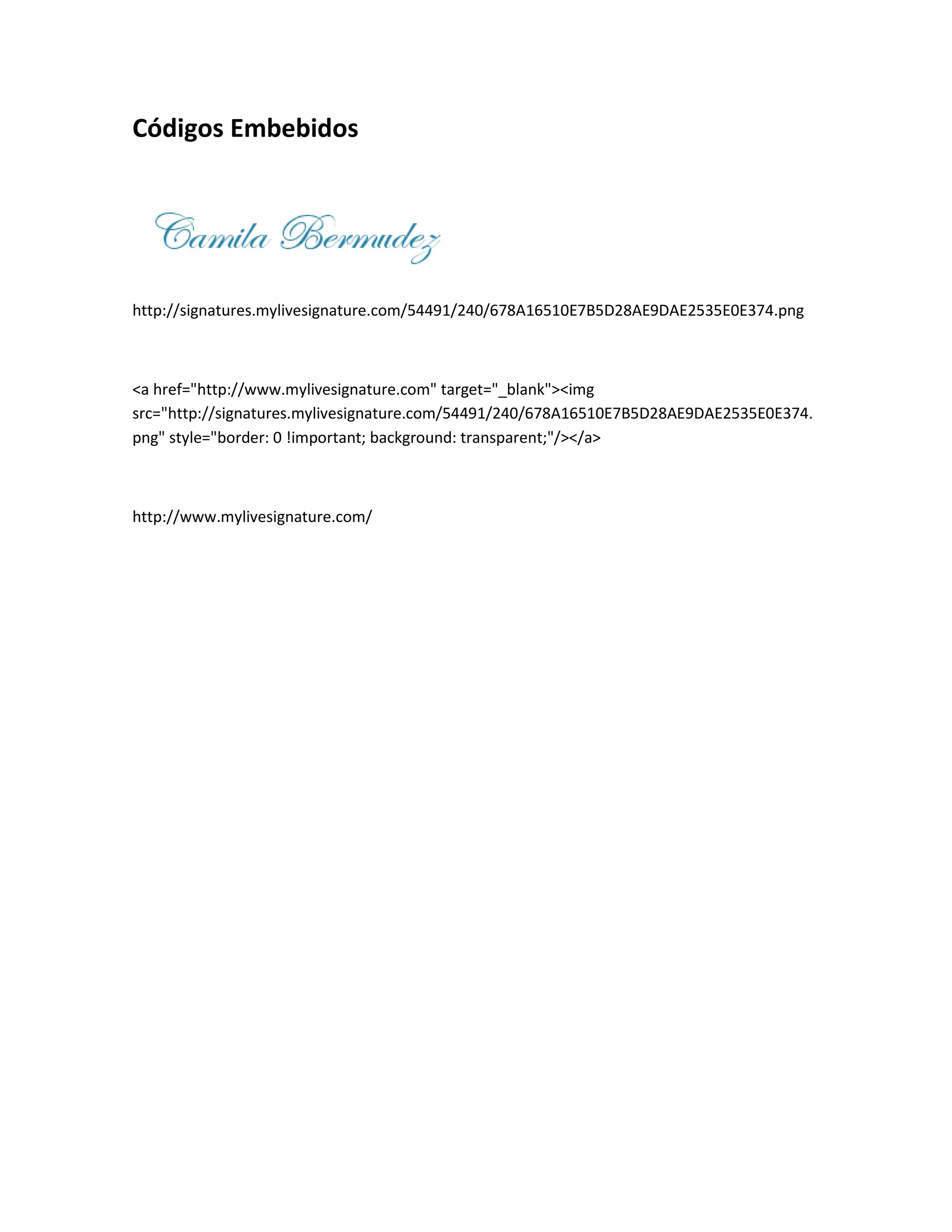Códigos embebidos | DOCX