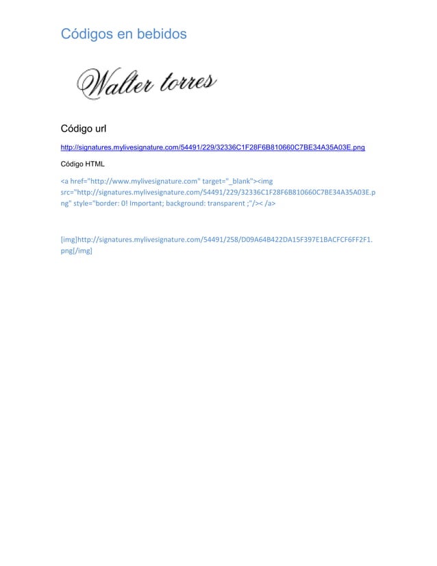 Código url | DOCX | Web Design and HTML | Internet