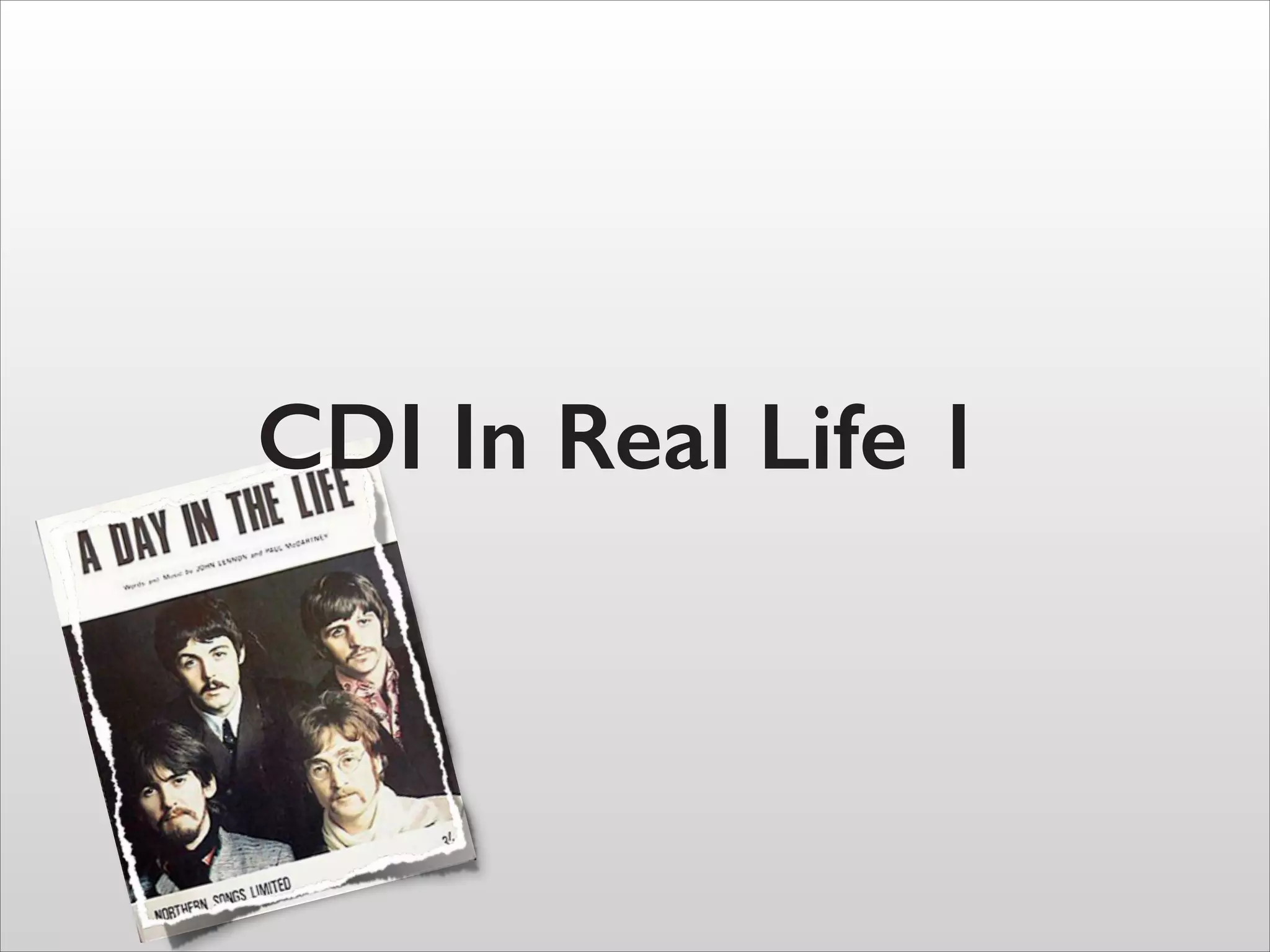 CDI In Real Life | PDF
