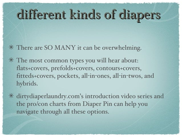 Cloth Diapering 101 | PPT | Skin Care | Beauty