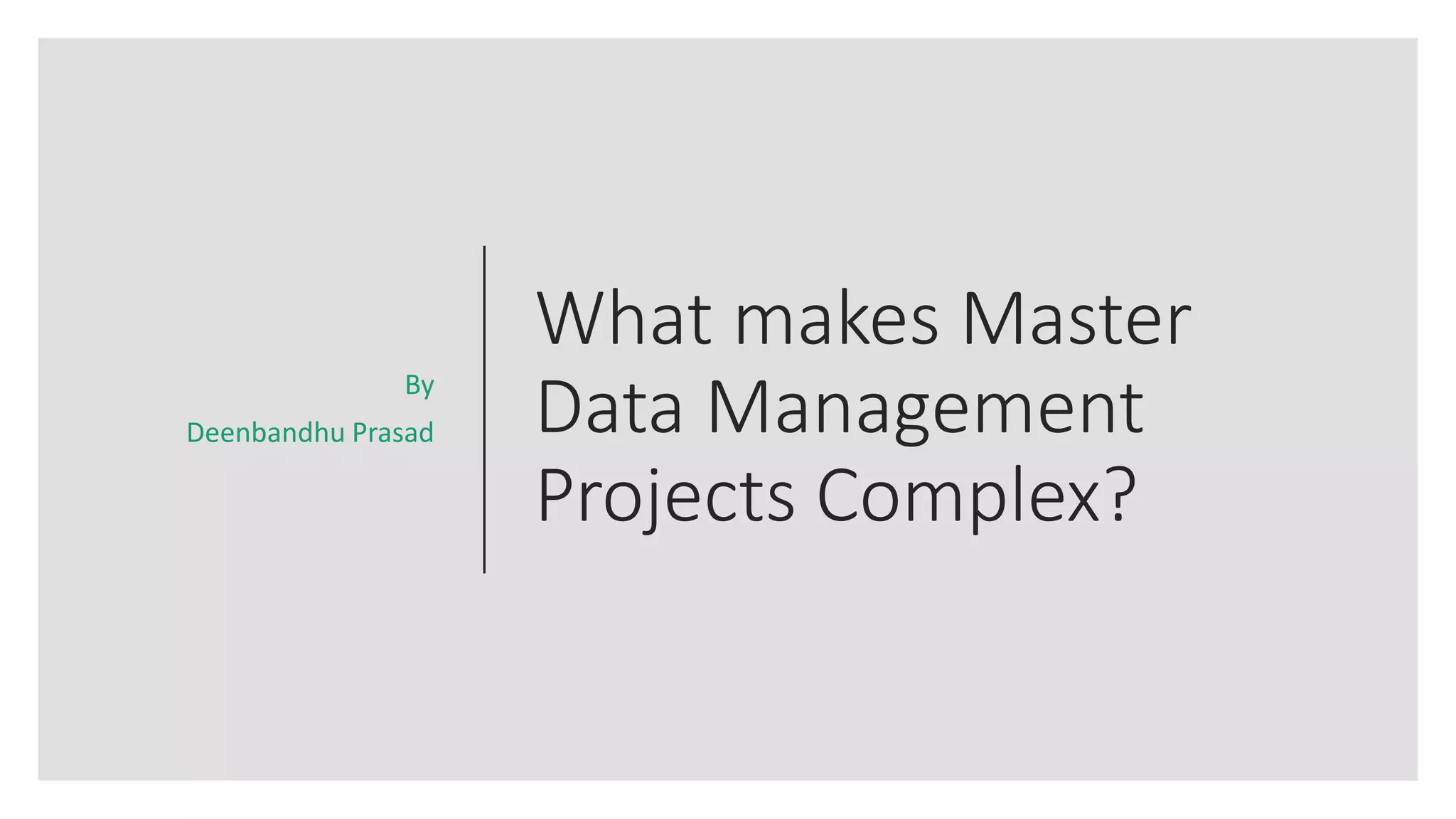 Master Data Management Ppt