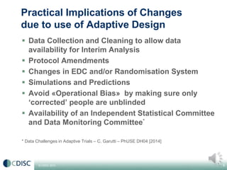 Adapting CDISC to Adaptive Design | PPTX