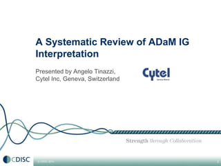 A Systematic Review of ADaM IG Interpretation | PPTX
