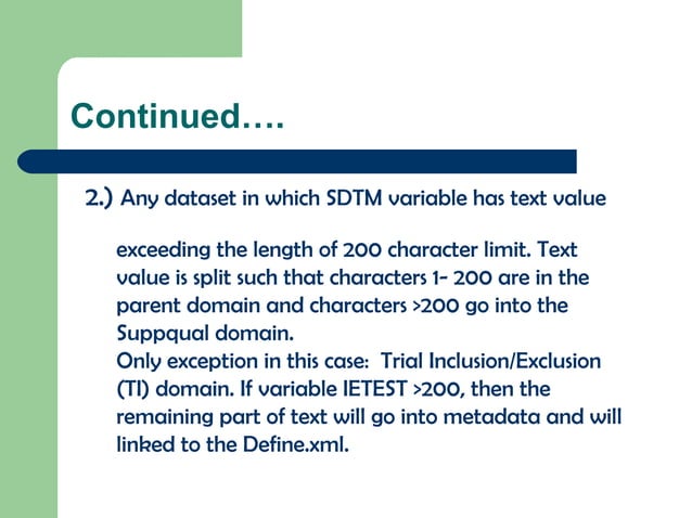 CDISC SDTM Domain Presentation | PPT | Databases | Computer Software and Applications