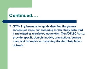 CDISC SDTM Domain Presentation | PPT