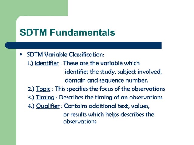 CDISC SDTM Domain Presentation | PPT | Databases | Computer Software ...