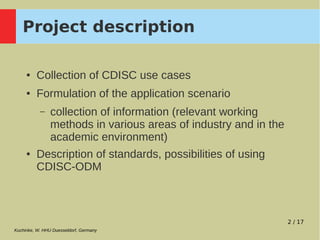 CDISC Use Case Workshop Archiving of Studies | PDF