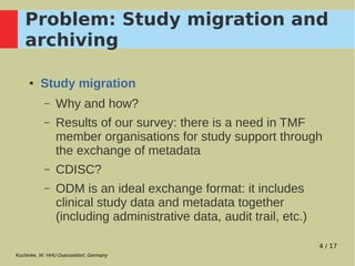 CDISC Use Case Workshop Archiving of Studies | PDF
