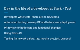 Continuous Delivery at Snyk | PPT
