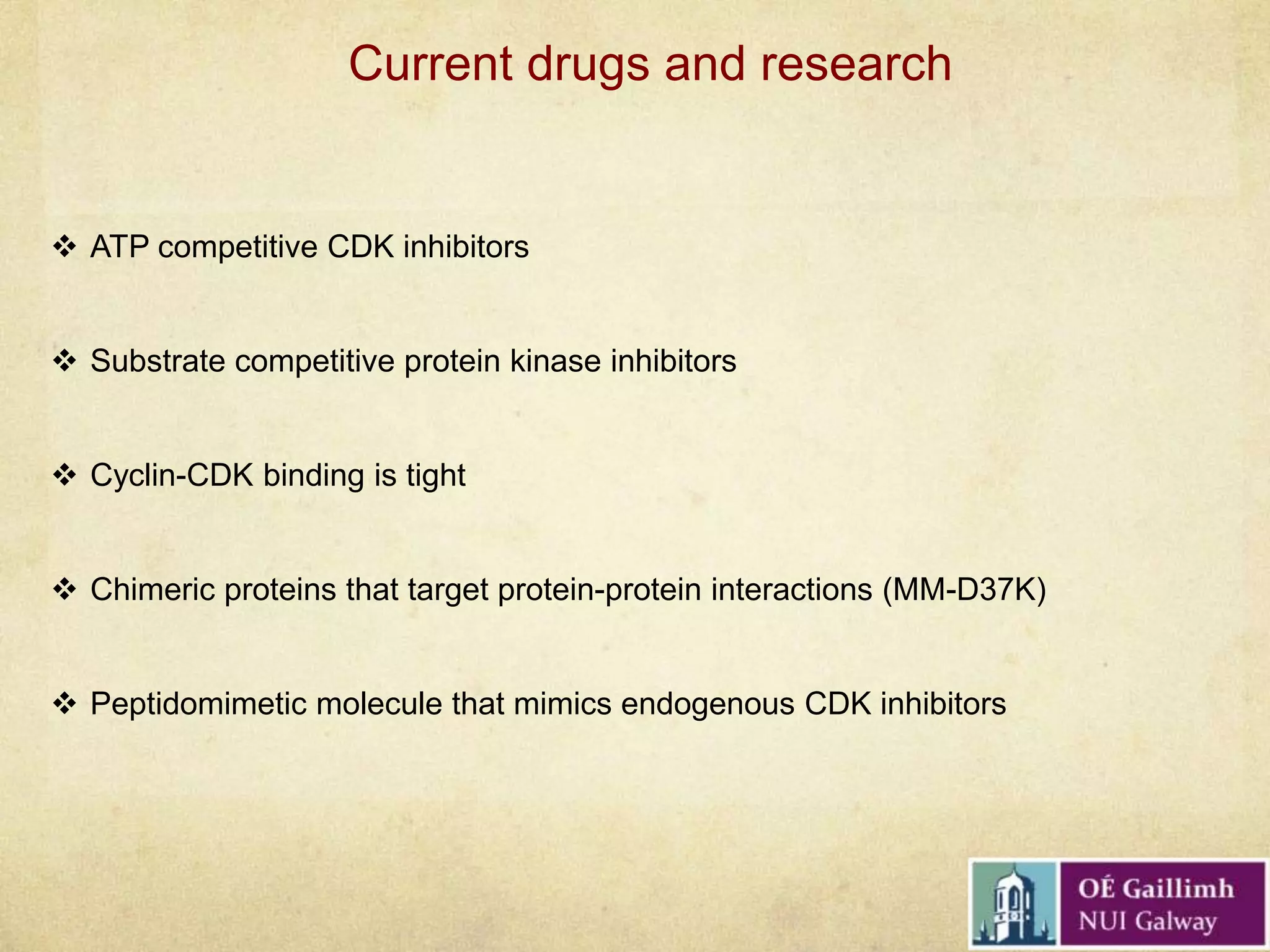 Cdk inhibitors as new targets for cancer treatment. | PPTX