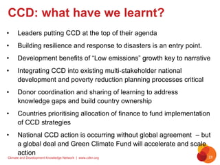 Delivering climate compatible development by Sam Bickersteth | PPTX