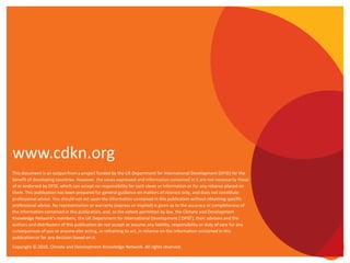 Delivering climate compatible development by Sam Bickersteth | PPTX