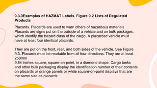 CDL 9 HAZARDOUS MATERIALS 1.pptx | Logistics and Transportation ...